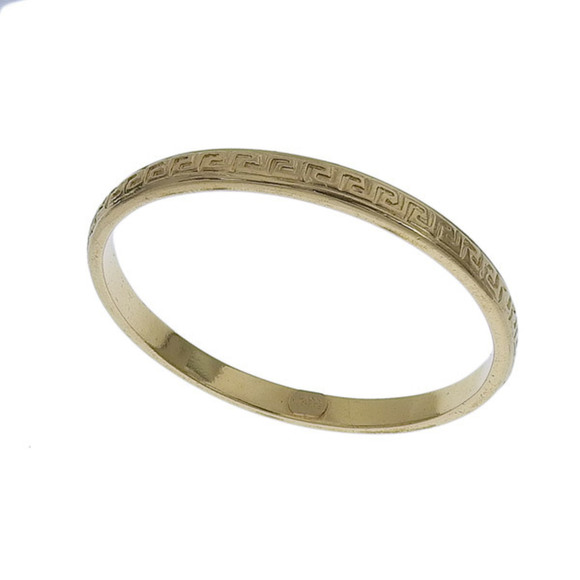 Versace | Jewelry | Versace Greca Detail Bracelet Bangle Gold Metal ...